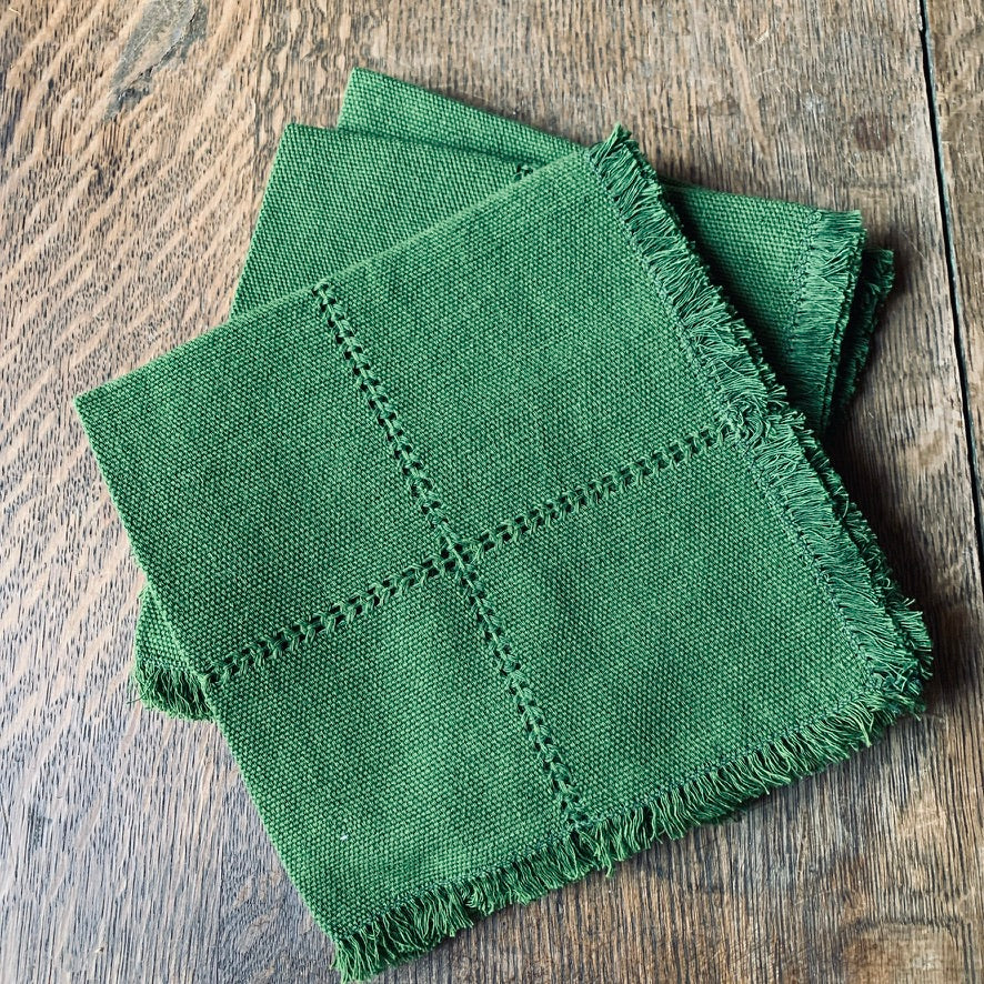 Handwoven Cotton Napkins, Solid Colors – Zinnia Folk Arts