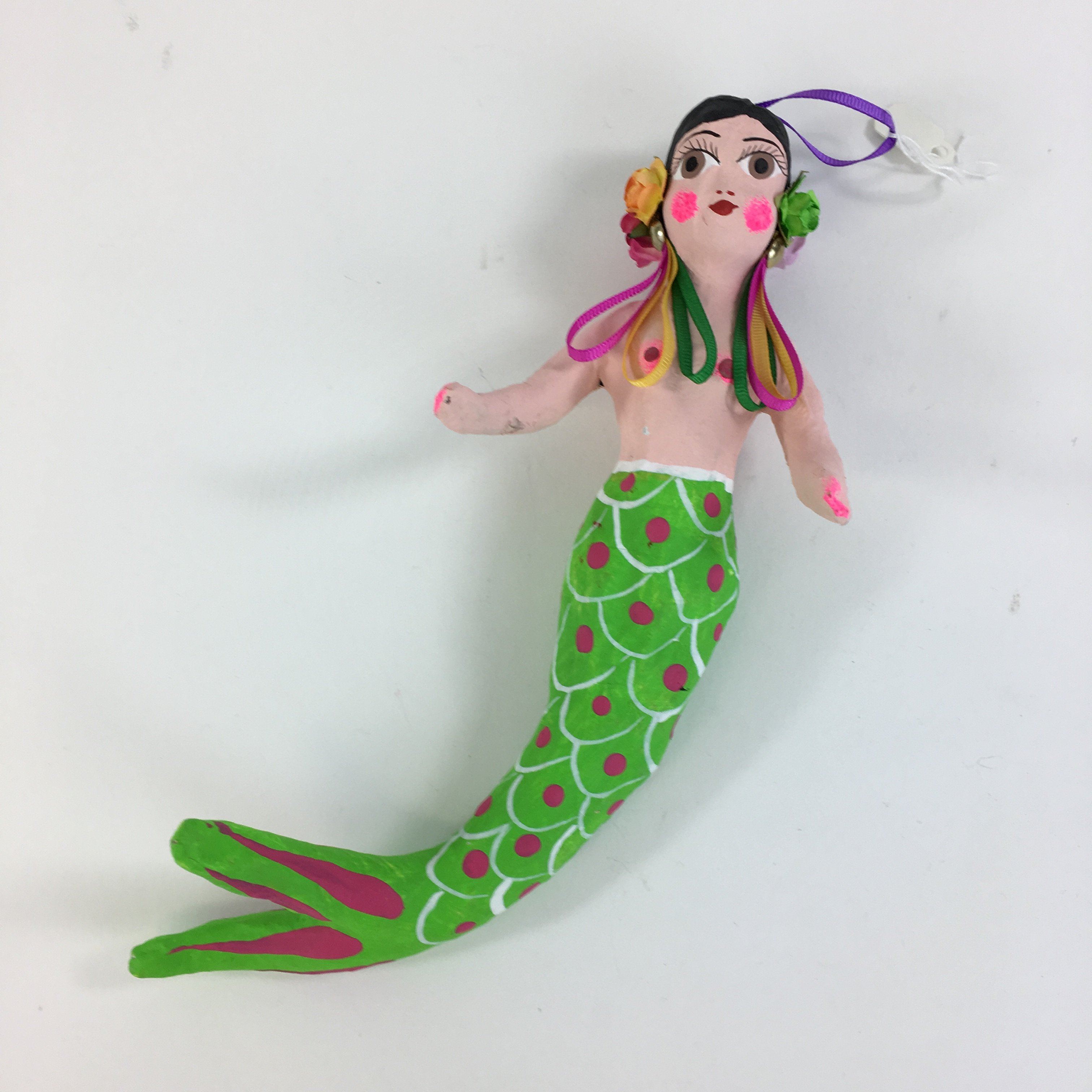Papier-Mâché Mexican Mermaid Ornaments – Zinnia Folk Arts